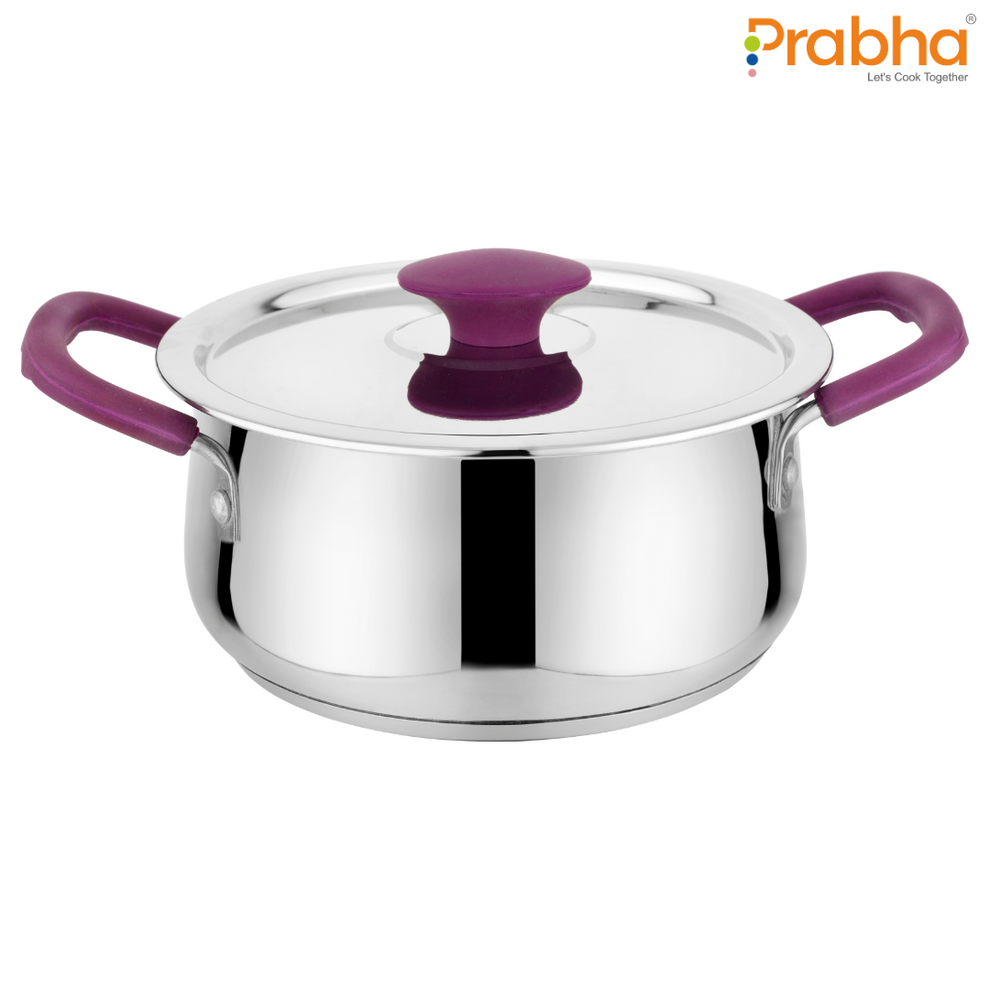 PRABHA Stainless Steel Handi (IB Apple Plus) with Lid | Prabhasteel