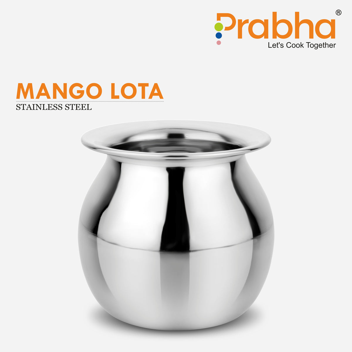 Stainless Steel Mango Lota - 350 ML | Prabhasteel