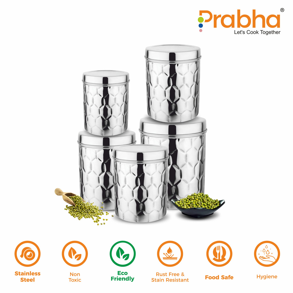 Stainless Steel Star Deep Storage Canister Box Dabba | Prabha Steel