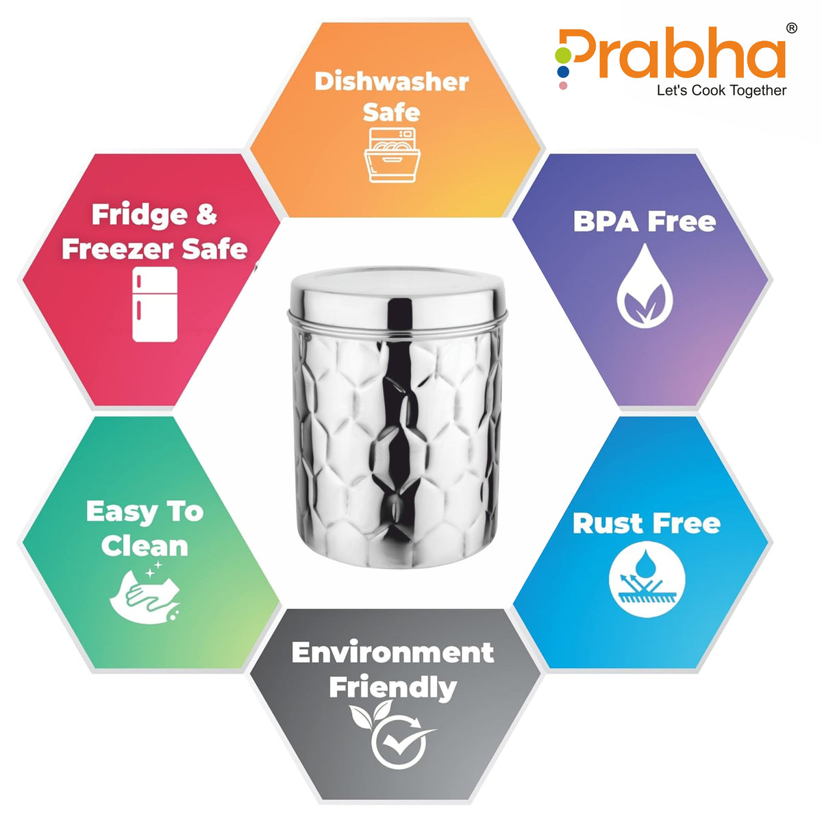 Stainless Steel Star Deep Storage Canister Box Dabba | Prabha Steel