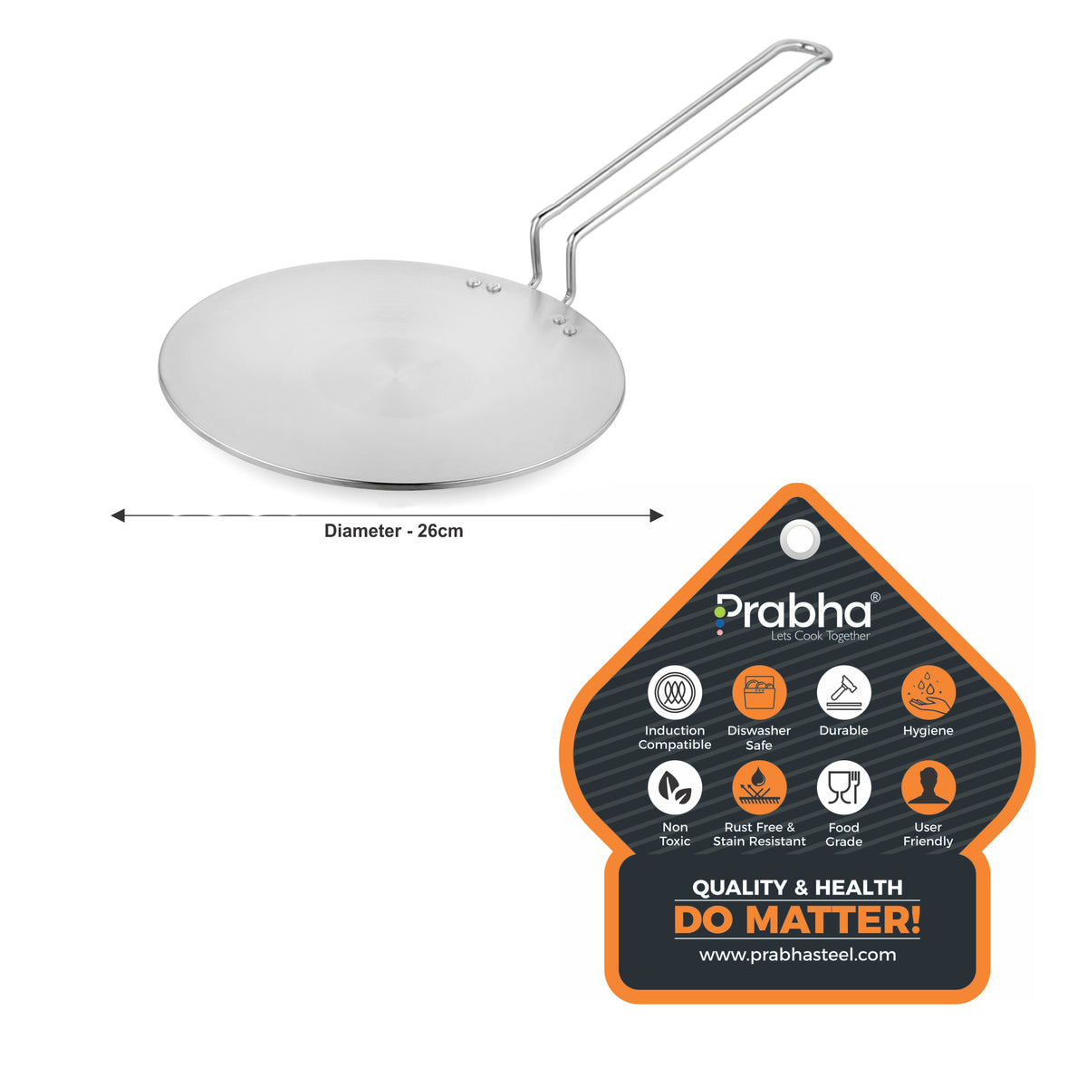 Prima Triply Roti Tawa 26cm,28cm | Prabhasteel